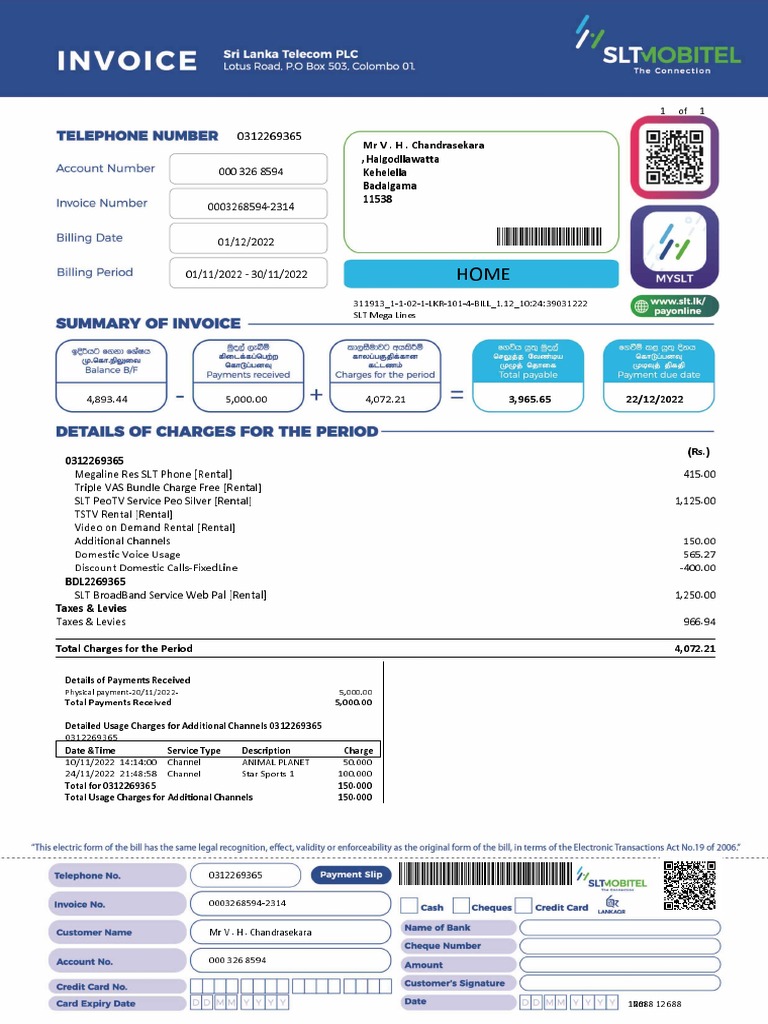 SLT eBill-00032685942314Image | PDF | Taxes | Government Finances