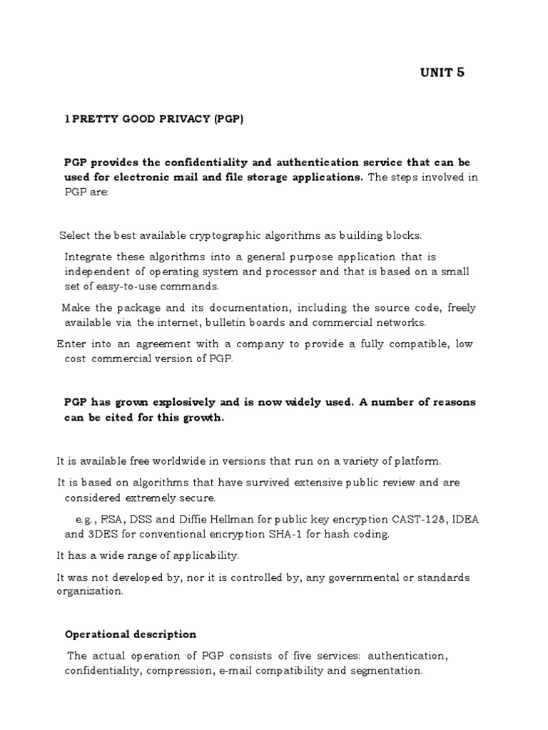 Unit 5 | PDF | Key (Cryptography) | Public Key Cryptography