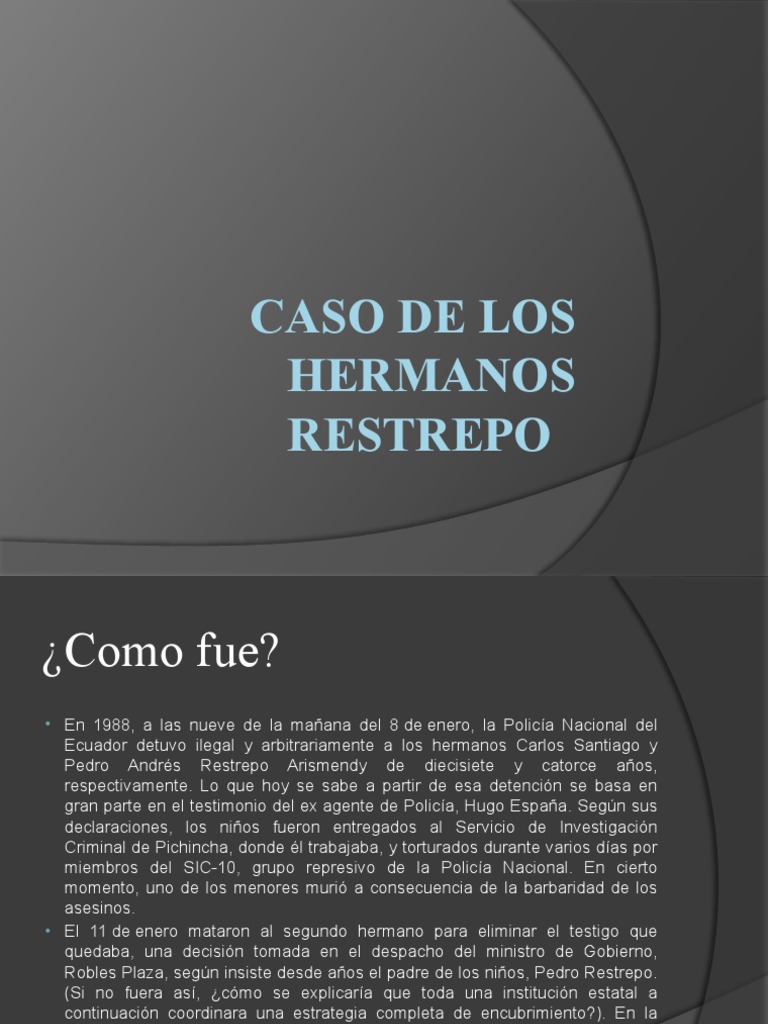 Caso de Los Hermanos Restrepo | PDF | Policía | Justicia
