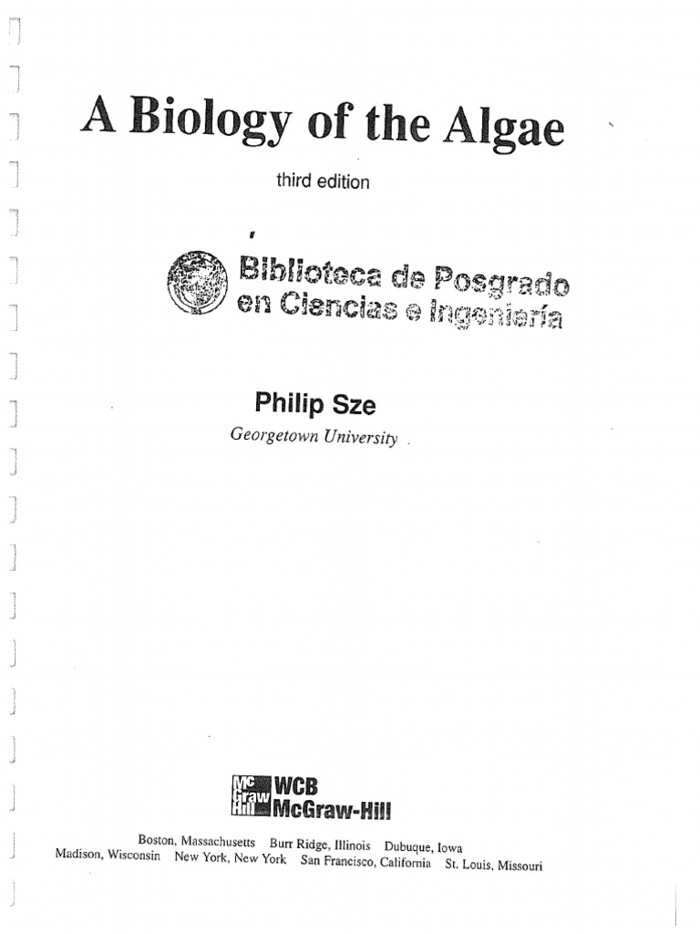 LIBRO A Biology of Algae | PDF