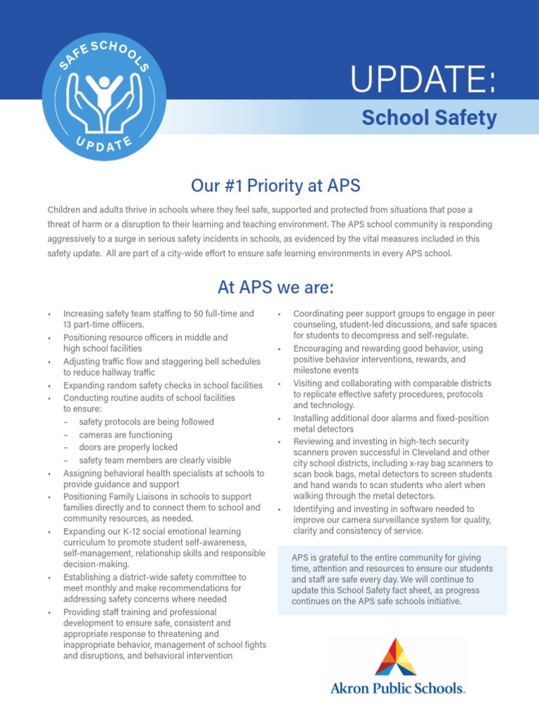 APS Safety Plan Update | PDF | Safety