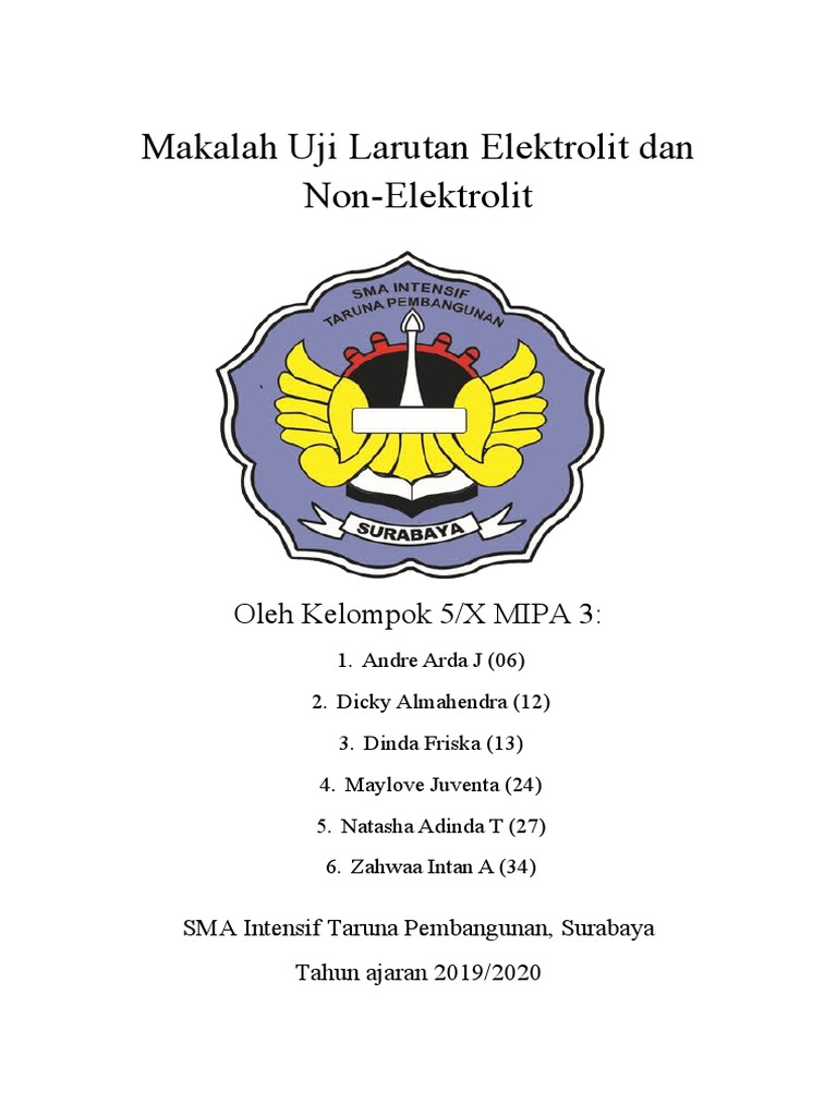 Makalah Uji Larutan Elektrolit | PDF
