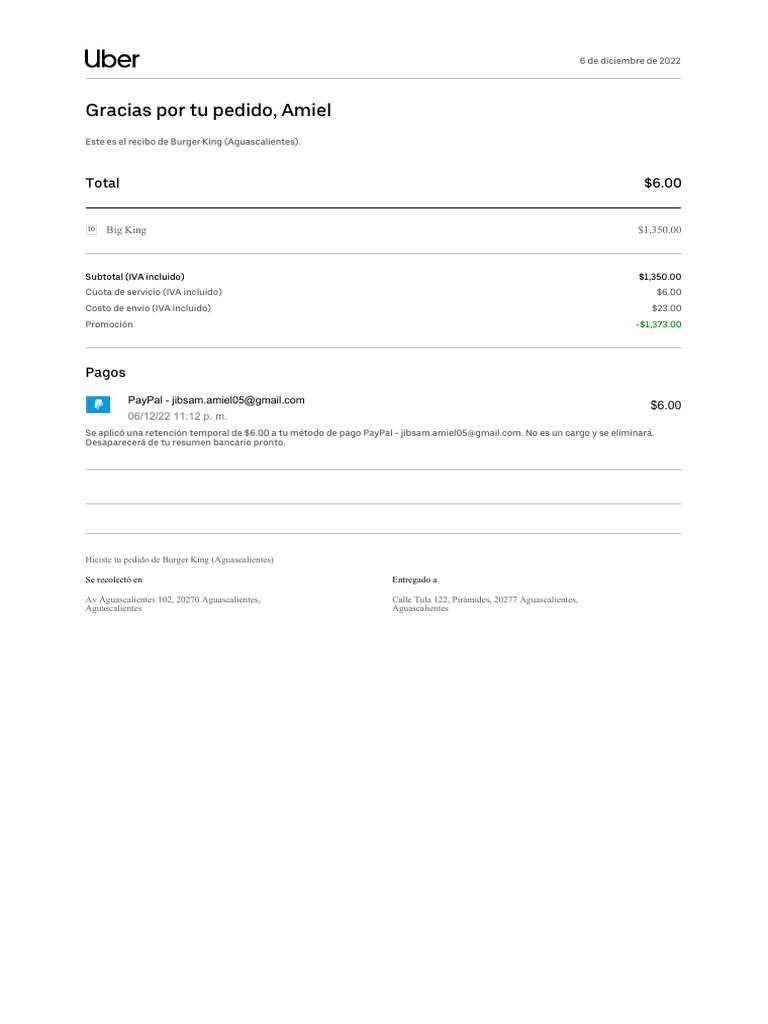 Receipt 07dic2022 051246 | PDF