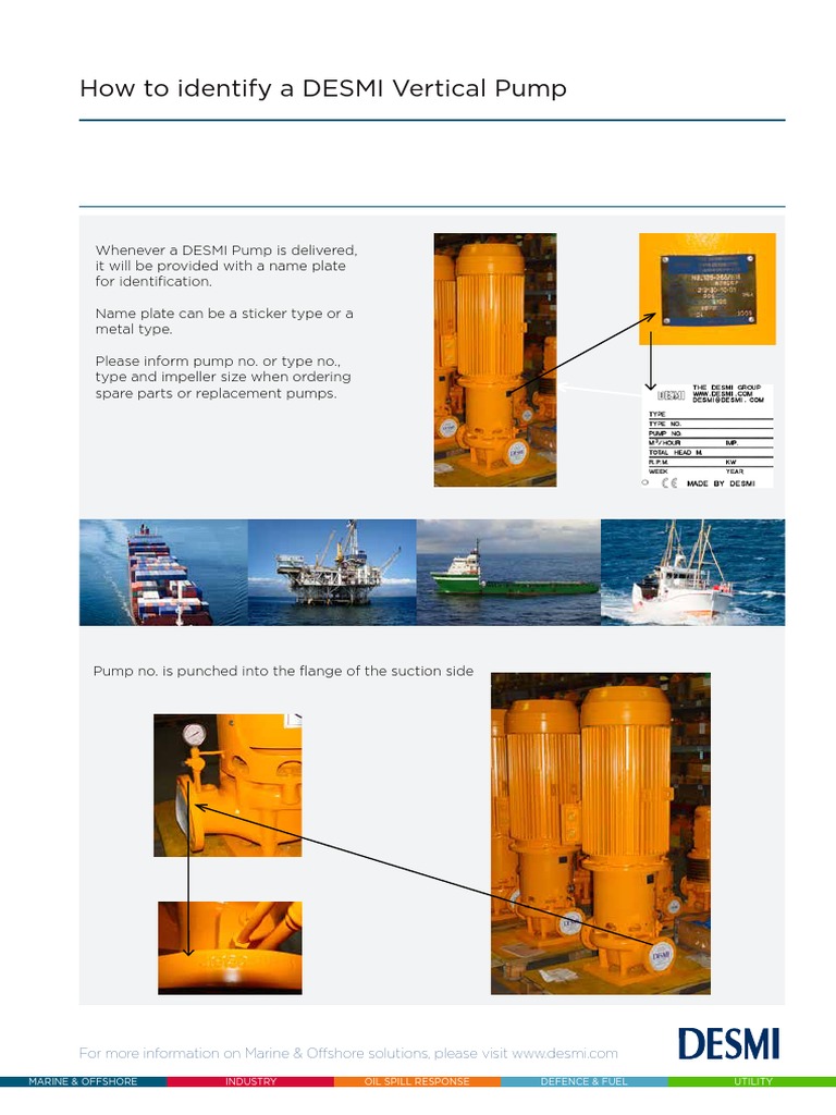 How To Identify A DESMI Vertical Pump | PDF