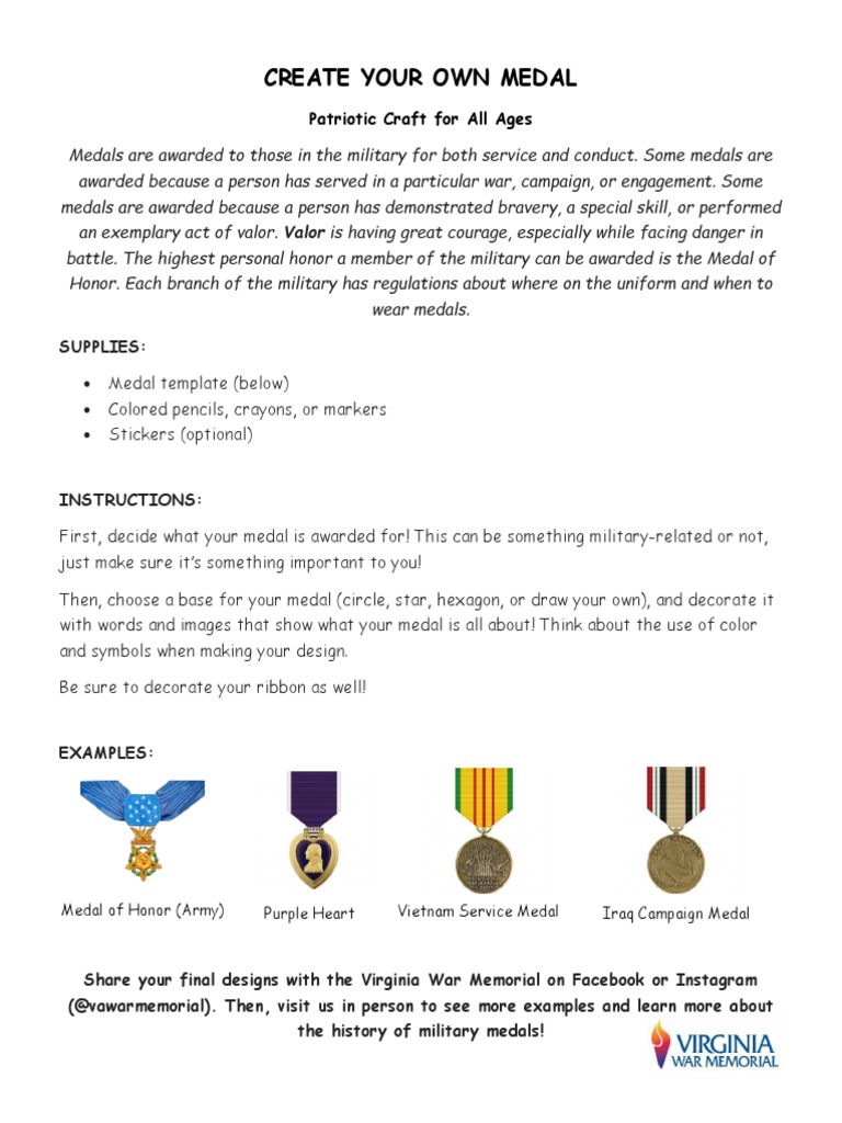 Craft Your Own Medal | PDF | Home & Garden | History