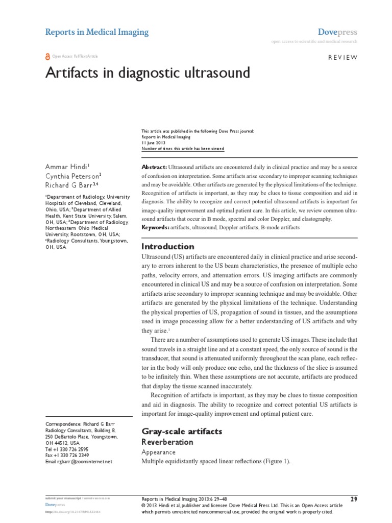 Artifacts in Diagnostic Ultrasound | PDF | Medical Ultrasound | Attenuation