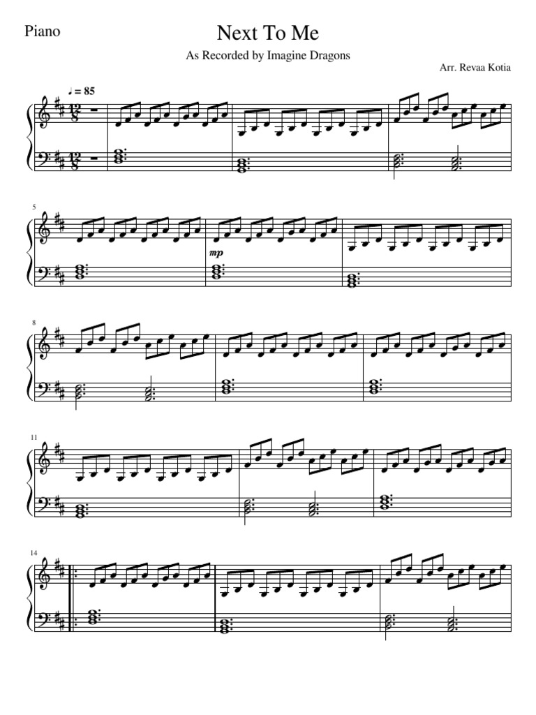Next To Me Piano | PDF