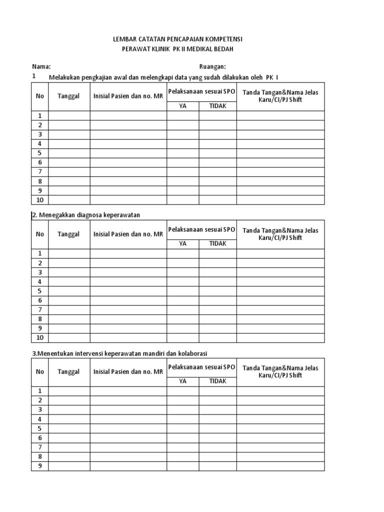 Log Book PK II Medikal Bedah | PDF