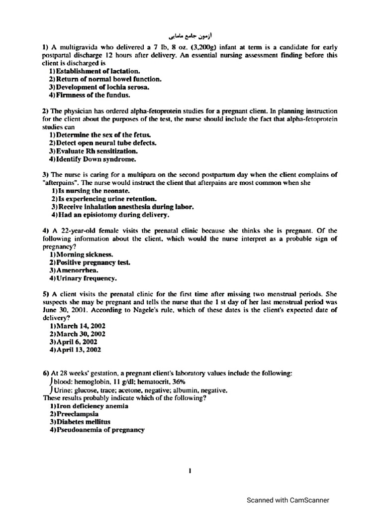 Midwifery Nursing Question and Answer | PDF