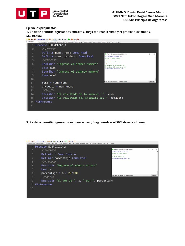 Ejercicios propuestos-PRINCIPIO DE ALGORITMOS | PDF | Algoritmos
