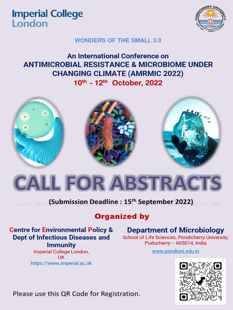 AMRMIC 2022: Antimicrobial Resistance Conference | PDF | Antimicrobial ...