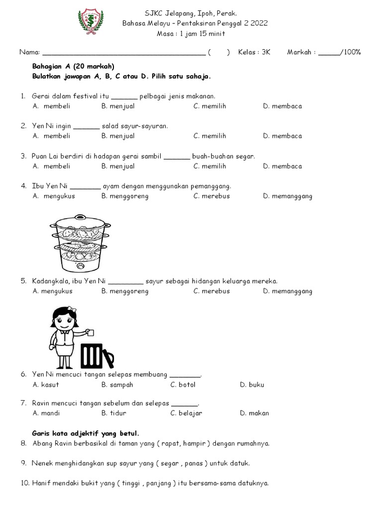 Pentaksiran BM T3 Penggal 2 | PDF