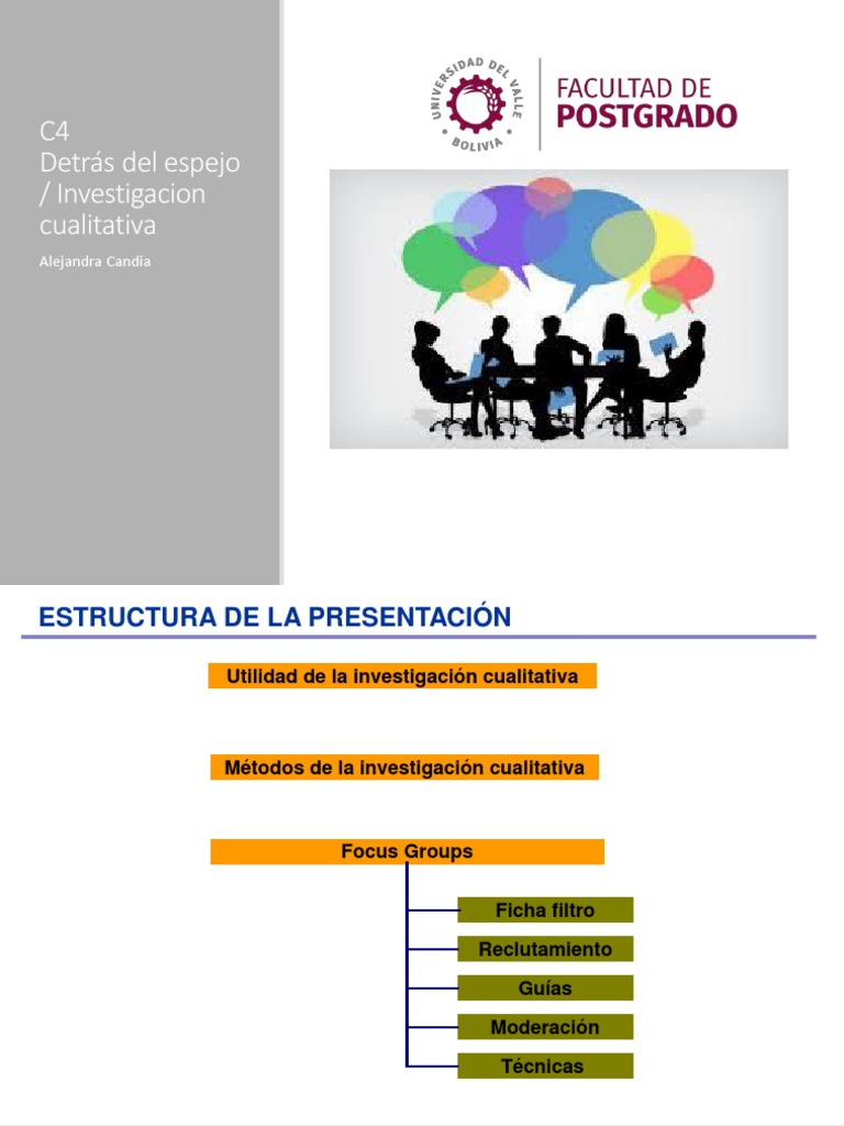 Detrás del espejo: Explorando los métodos de investigación cualitativa a través de focus groups ...