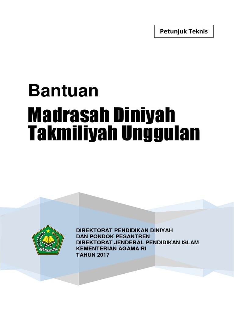 Petunjuk Bantuan Madrasah Diniyah 2017 | PDF | Bisnis