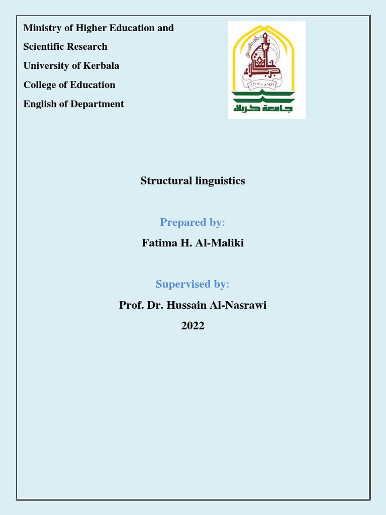 Structural Linguistics 3rd Lecture | PDF | Linguistics | Psycholinguistics