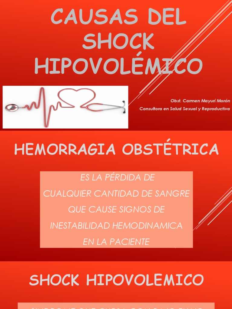 Causas Shock Hipovolémico | PDF | El embarazo | Parto