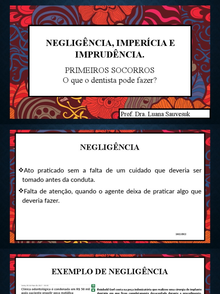 Negligência J Imperícia e Imprudência - Entendendo Os Conceitos | PDF ...