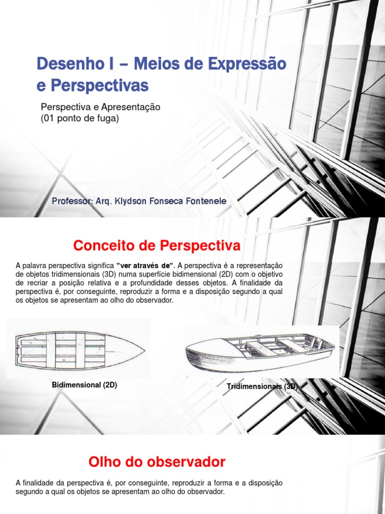 N2 - DESENHO de Perspectivas - 1º Período | PDF | Perspectiva (gráficos ...