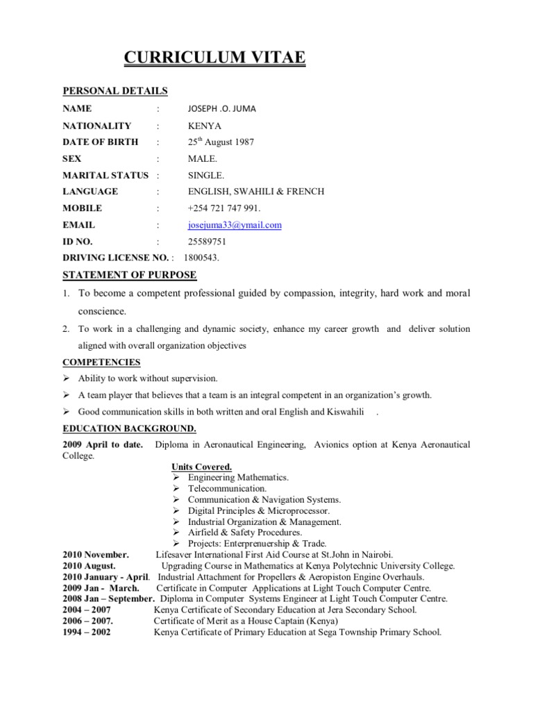 CV Joseph Juma | PDF
