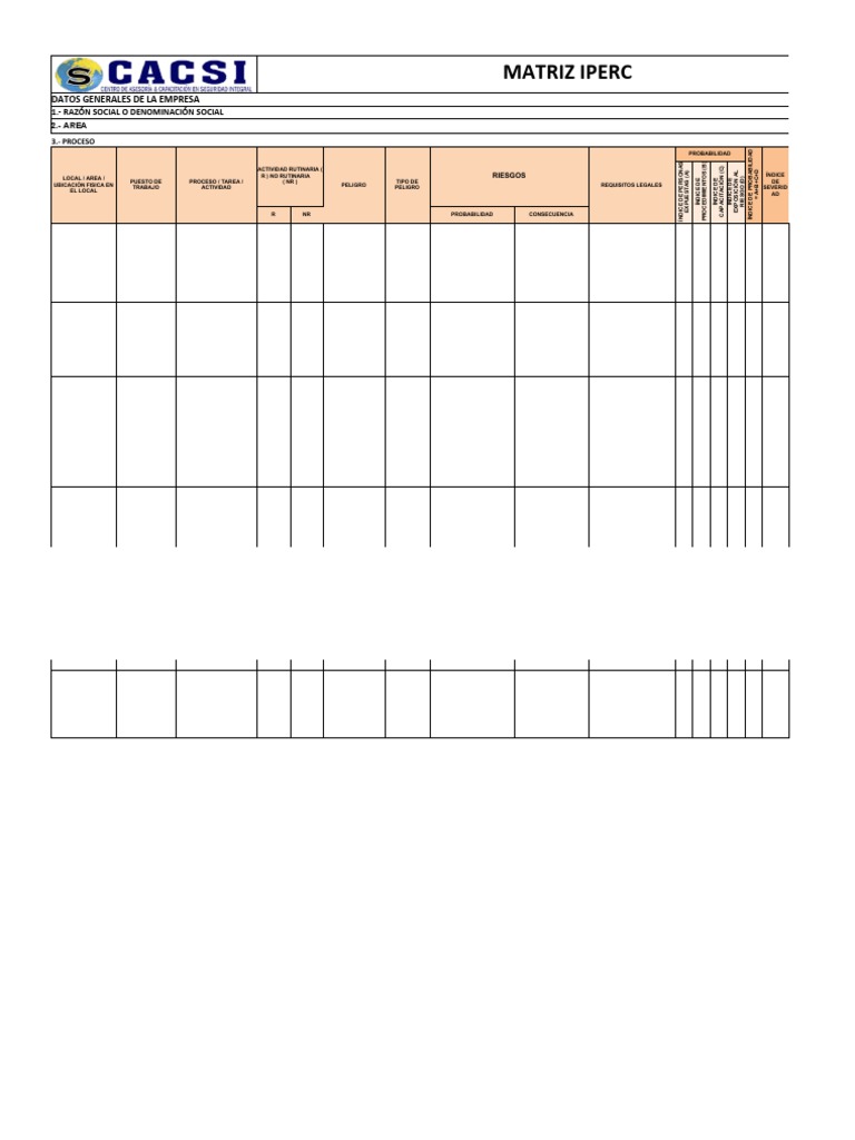 Plantilla Matriz Iperc | PDF