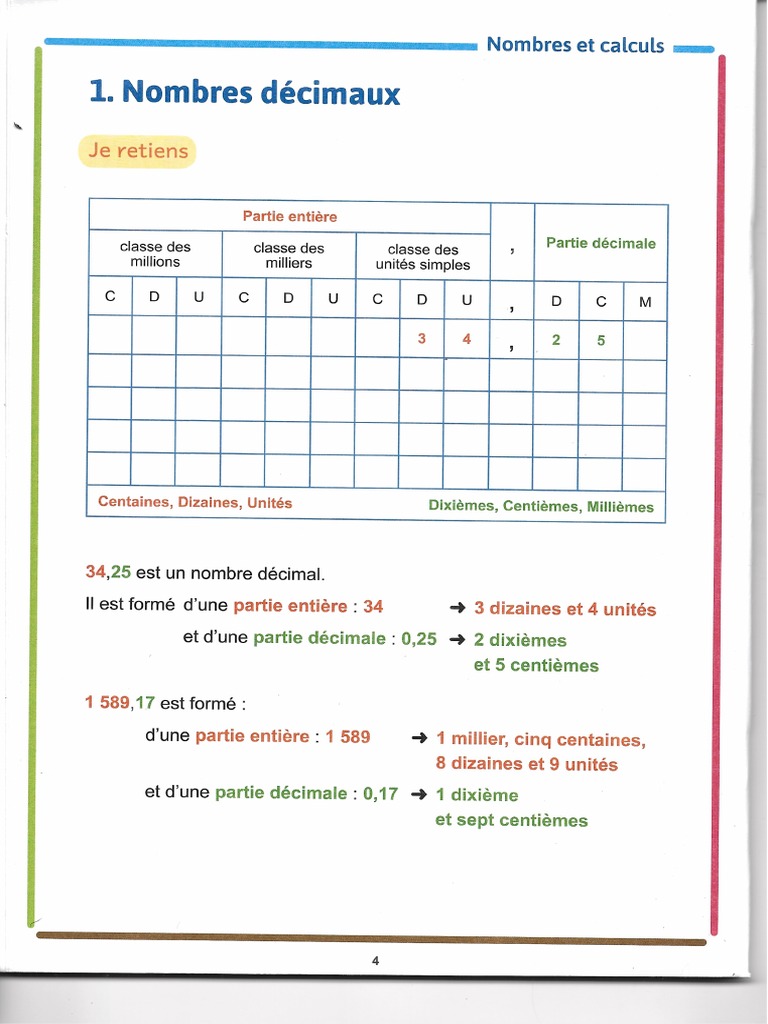 Maths 6ème Dyscool 1 Nombres Et Calculs | PDF