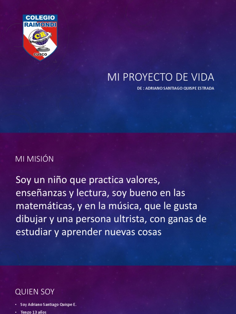 Mi Proyecto de Vida | PDF