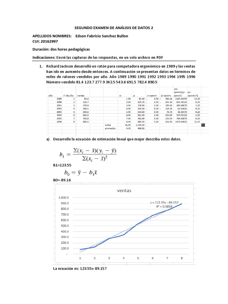 2 Examen Análisis Datos 2 2021 | PDF