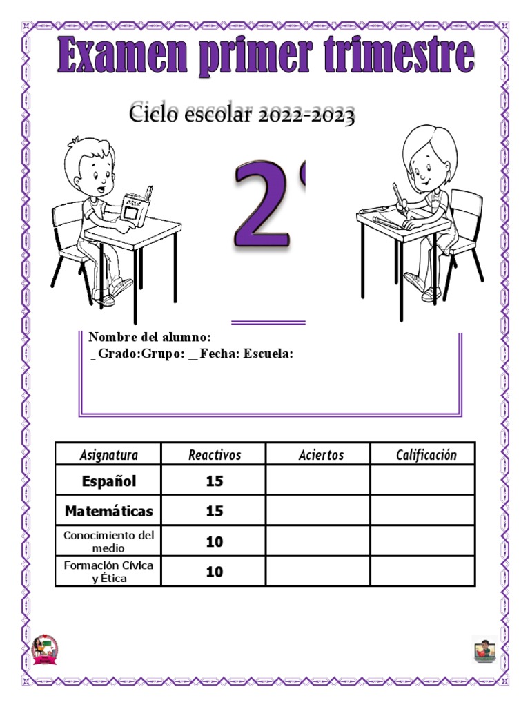 2° Examen Profa Kempis Trimestre I | PDF