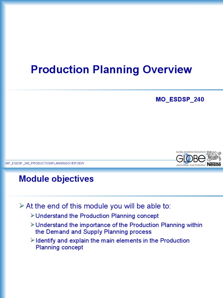 An Introduction to Production Planning: Key Concepts, Tools and Processes | PDF | Scheduling ...