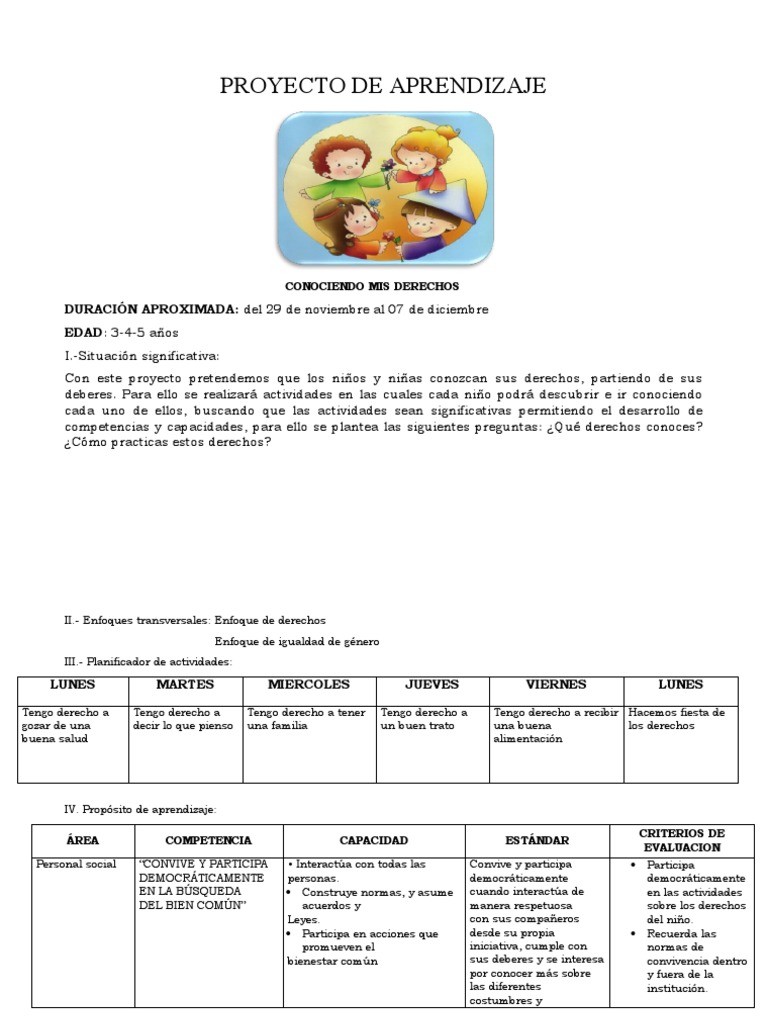Proyecto de Aprendizaje Los Derechos II-parte-pec - Ok. | PDF ...