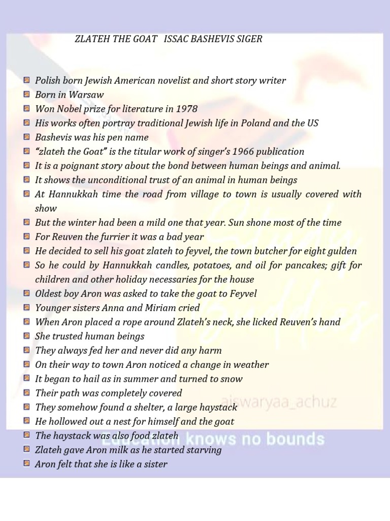 Zeitgest Zlateh The Goat | PDF