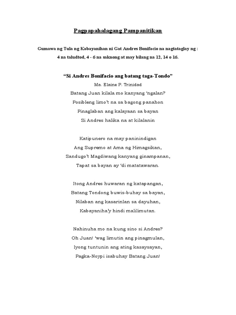 Andres Bonifacio - Revised | PDF