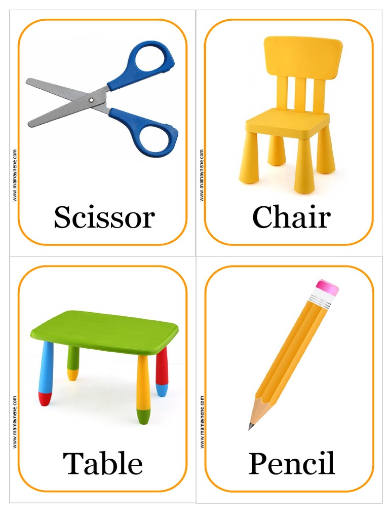 FLASHCARDS School Objects | PDF