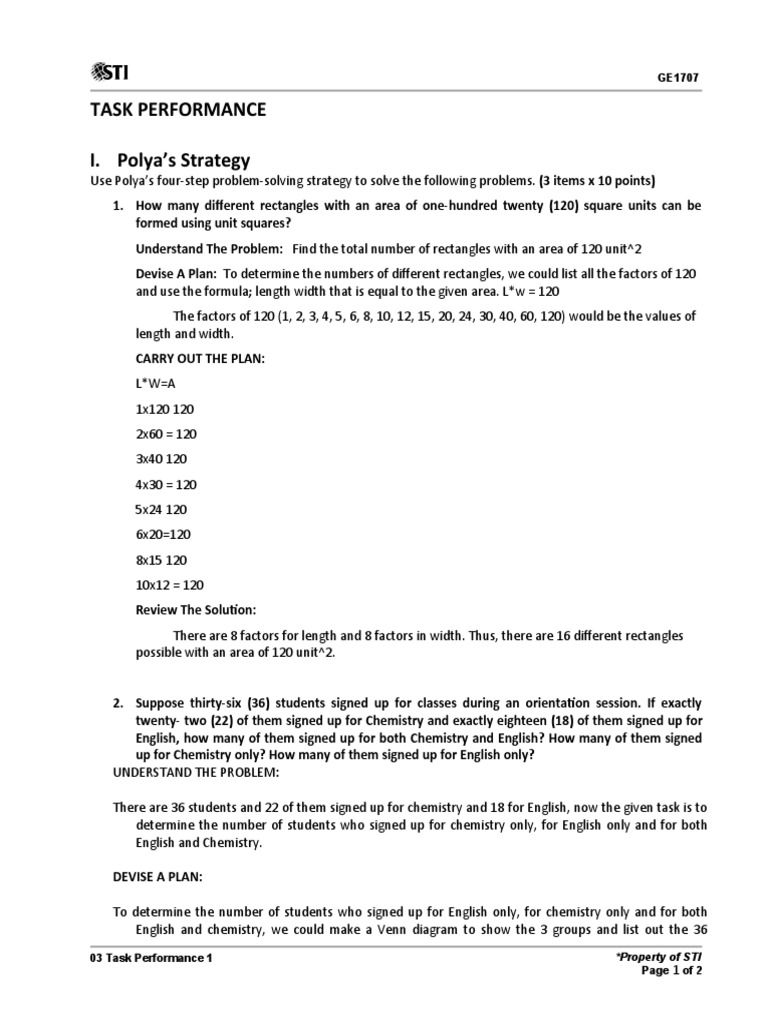 03 Task Performance 15 | PDF