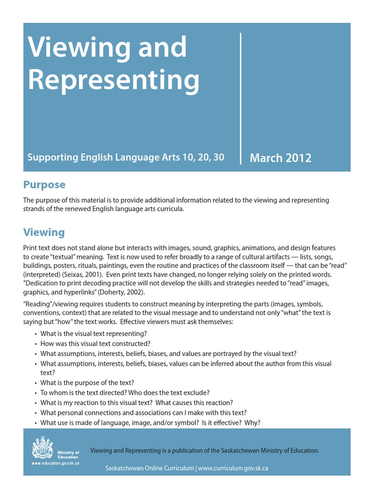 Viewing and Representing M1 | PDF | Infographics | Reading Comprehension