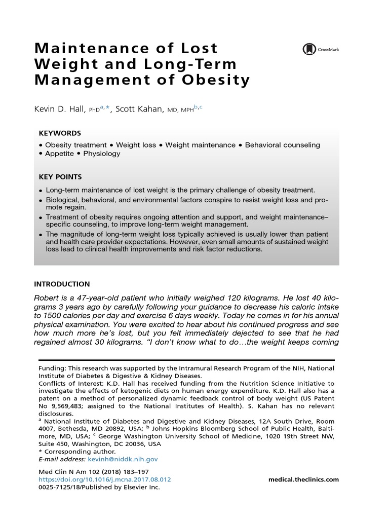 Long-Term Weight Management Strategies | PDF | Dieting | Weight Loss