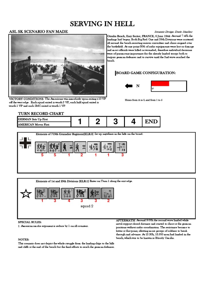 ASL Scenario: Omaha Beach Assault | PDF | Warfare | Military Operations