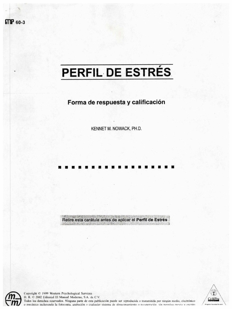 Perfil Fe Estrés Hoja Respuestas | PDF