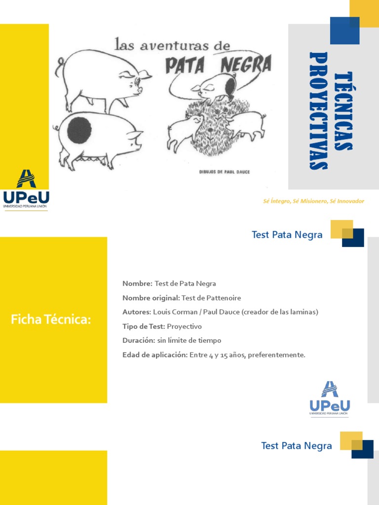 Test Pata Negra: Evaluación Infantil Proyectiva | PDF | Sicología