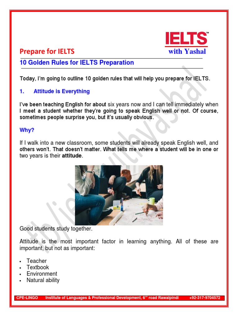 Yashal's 10 Golden Rules For Ielts | Download Free PDF | International ...