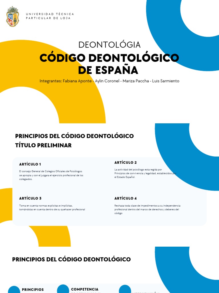 Código deontológico de España | PDF | Psicólogo | Sicología