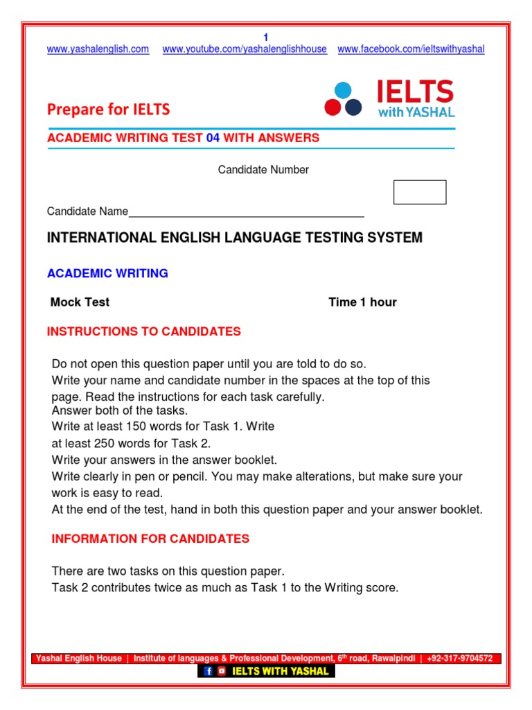 Academic Writing Test 4 | PDF | Web Conferencing | International ...