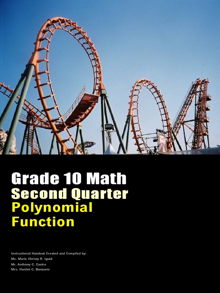 Grade 10 Math Instructional Links and Handout Polynomial Functions 2nd ...
