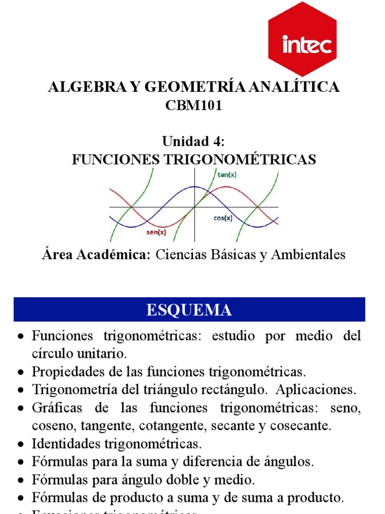 Unidad 4 - Funciones Trigonometricas | PDF
