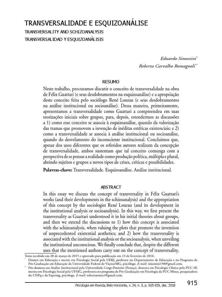 5, Transversalidade e Esquizoanálise COM DESTAQUE | PDF | Sigmund Freud ...