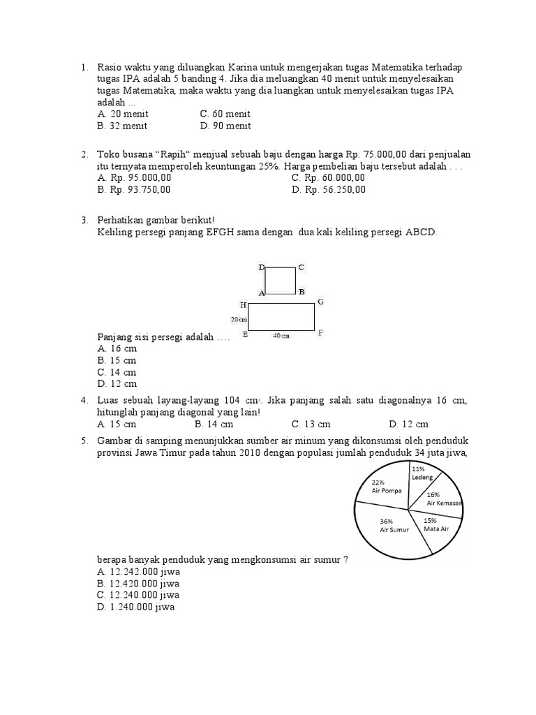 Soal Perbaikan Nilai Mat 7 SMSTR 2 | PDF