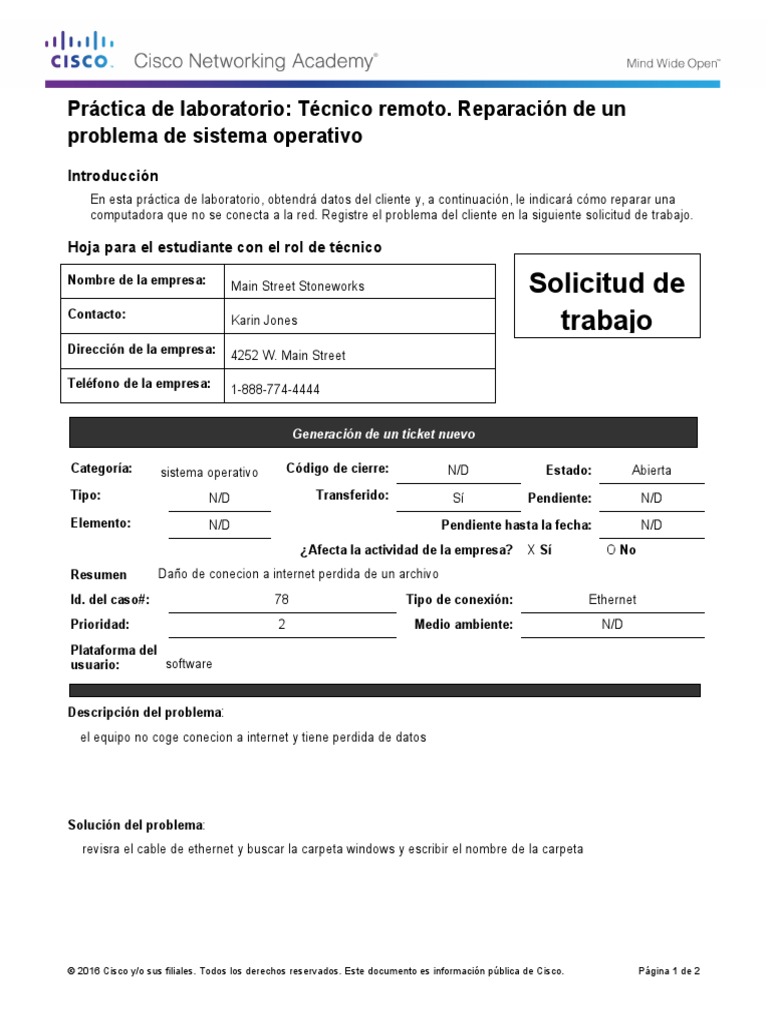 14 2 1 3 Lab Remote Technician Fix An Operating System Problem | PDF ...