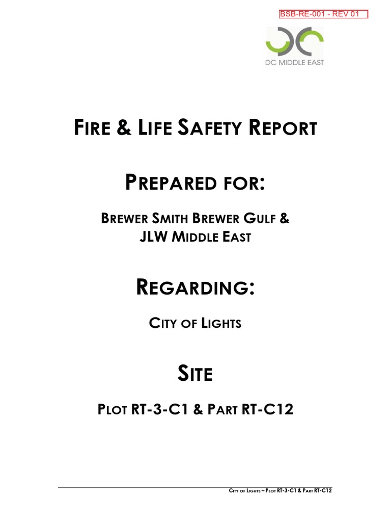 Fire & Life Safety Report | PDF | Stairs | Door