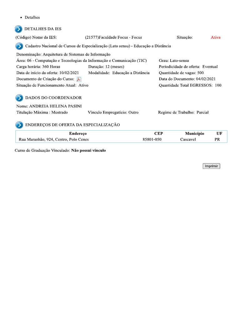 Consulta Mec Cenes | PDF