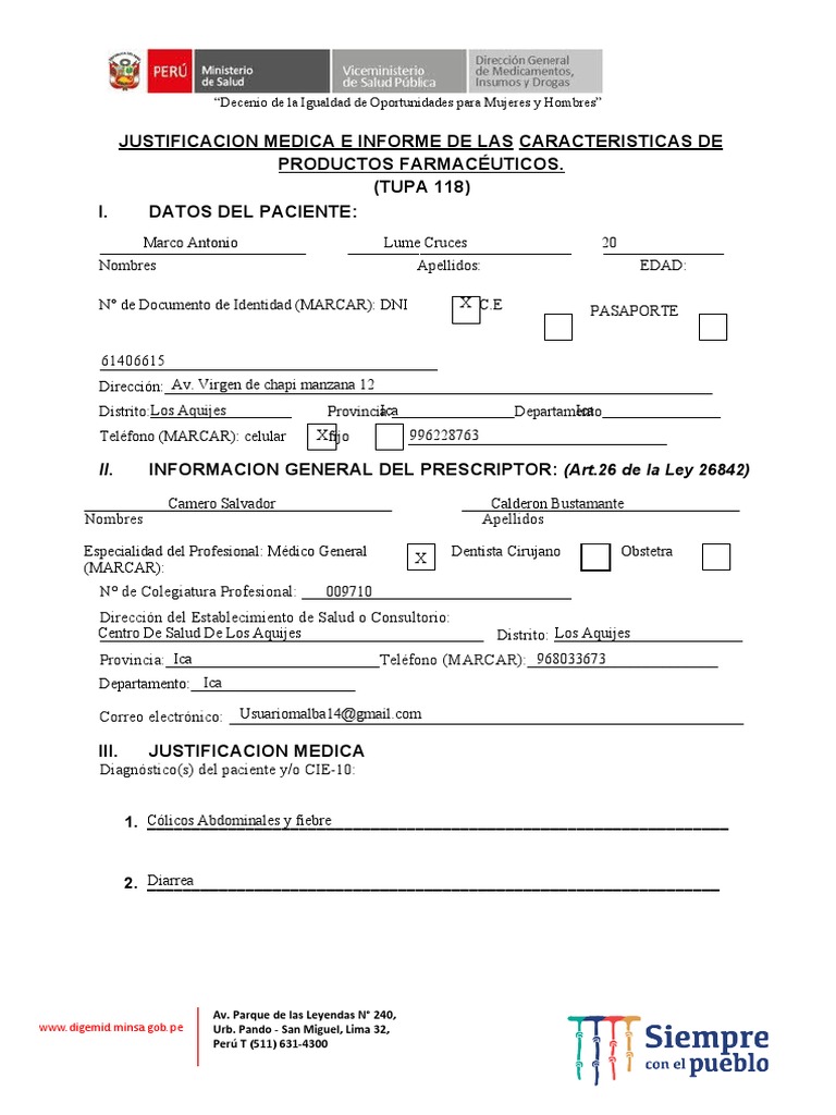Justificacion Medica | Descargar gratis PDF | Medicina CLINICA | Medicina